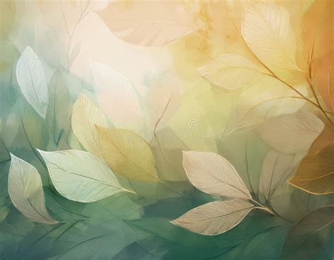 Abstract Background With Leaf Textures Layered Transparency Creating