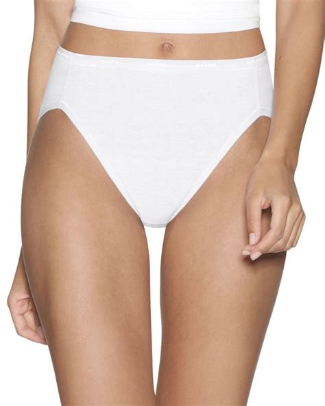 Hanes 43c4b1 Platinum Womens Cotton Creations Hi Cuts 4 Pack