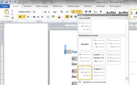 Easy Micro Word Fonctions Avancées Styles Et Titre Formations