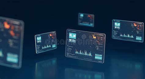 Advanced Data Visualization And Analytics Dashboard Stock Illustration