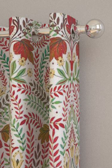 Script Curtains By Prestigious Cherry Fabric Wallpaper Direct