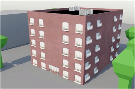 Completed Cg Model Of The Benchmark Building Download Scientific Diagram