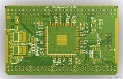 基于ep4ce10e22c8n设计cyclone4e 最小系统核心开发板板硬件（原理图pcb）工程文件，ad09设计的硬件工程文件