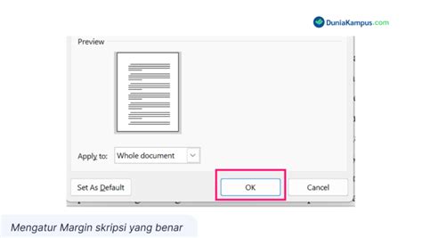 Margin Skripsi Dan Panduan Mengatur Di Ms Word Yang Benar Duniakampus Com