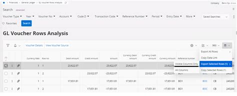 Gl Voucher Rows Analysis And Export To Excel Ifs Community