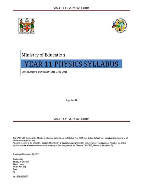 Year 11 Physics Syllabus 2015 Download Free Pdf Force Waves