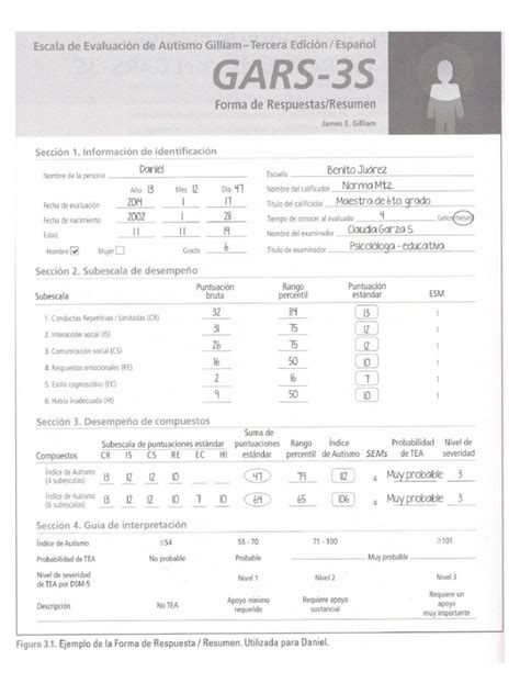 gars 3 ejemplo modelo pdf