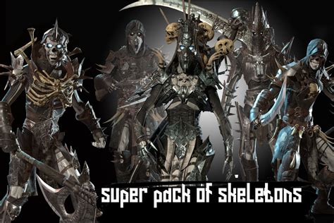 skeleton super pack characters unity asset store