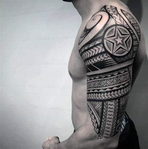 75 Half Sleeve Tribal Tattoos For Men Masculine Design Ideas