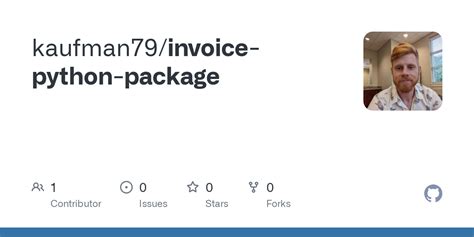 Github Kaufman79invoice Python Package