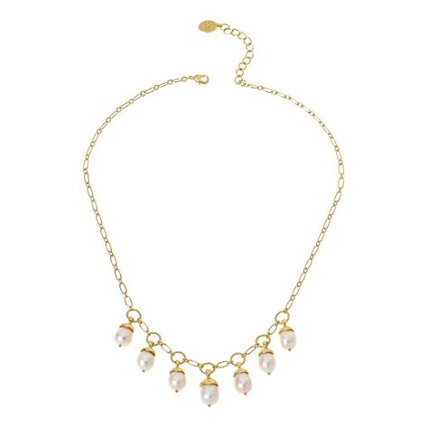 Connie Craig Carroll Jewelry Abigail Cultured Pearl Charm Necklace Hsn