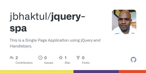 GitHub Jbhaktul Jquery Spa This Is A Single Page Application Using JQuery And Handlebars