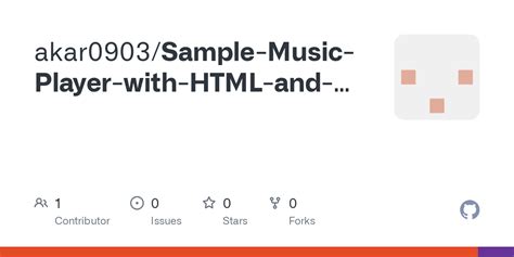 Github Akar Sample Music Player With Html And Css