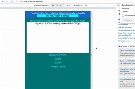 Javascript Why Does Resizing The Window Behave Differently From Resizing The Responsive Box