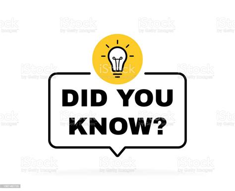 Did You Know Geometric Message Bubble With Light Bulb Emblem Banner ...