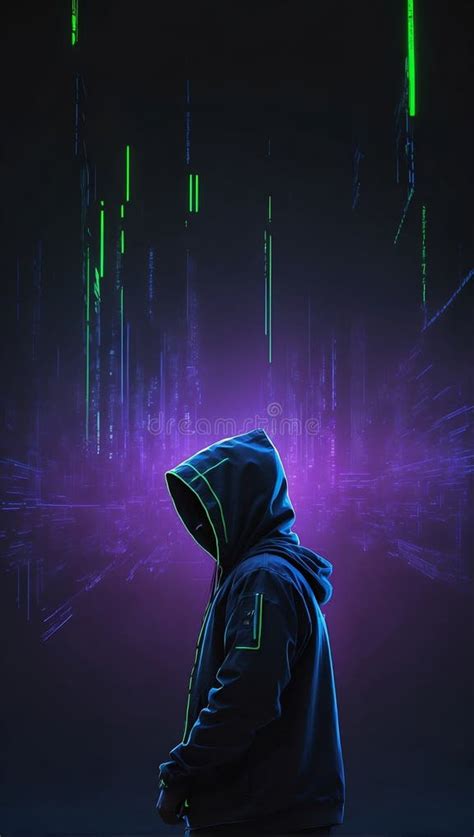 quantum whispers in the cyber abyss generative ai stock illustration