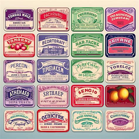 Premium Photo Label Collection Vintage Branding And Aesthetics With A