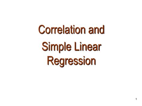 Ppt Correlation And Simple Linear Regression Powerpoint Presentation Id9545495