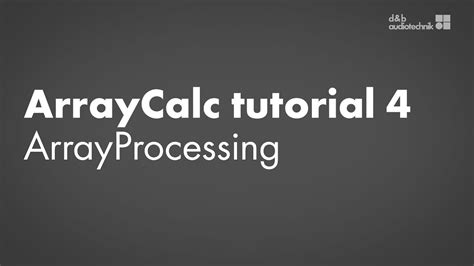 arraycalc tutorial 4 arrayprocessing simulation youtube