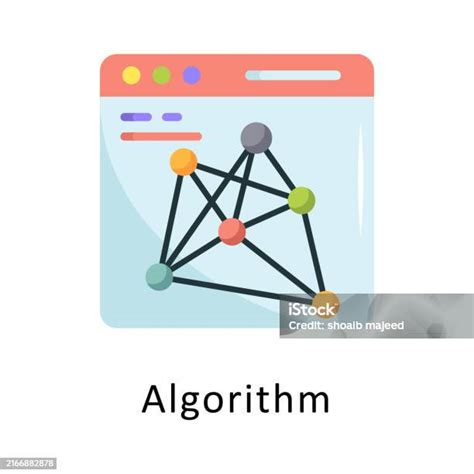 Algoritma Vektor Desain Ikon Datar Ilustrasi Simbol Pada Latar Belakang Putih File Eps 10