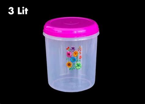 Capacity 2 Litre Plastic Round Container 2000ml At ₹ 20piece In Ahmedabad