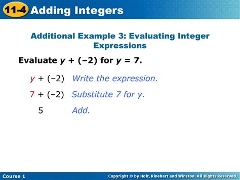 course adding integers learn to add integers ppt download