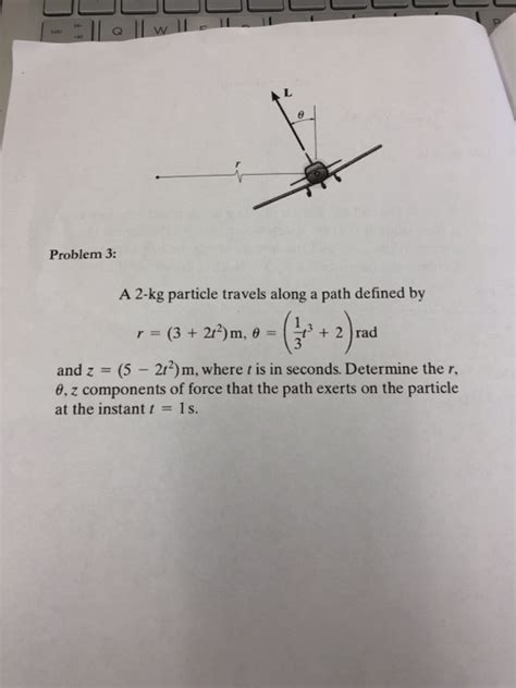Solved Problem A Kg Particle Travels Along A Path Chegg