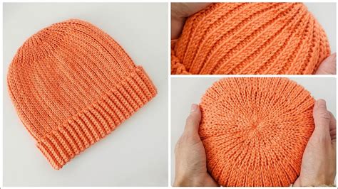 Простая шапка крючком Подробный мастер класс Резинка крючком 2х2 как спицами Youtube