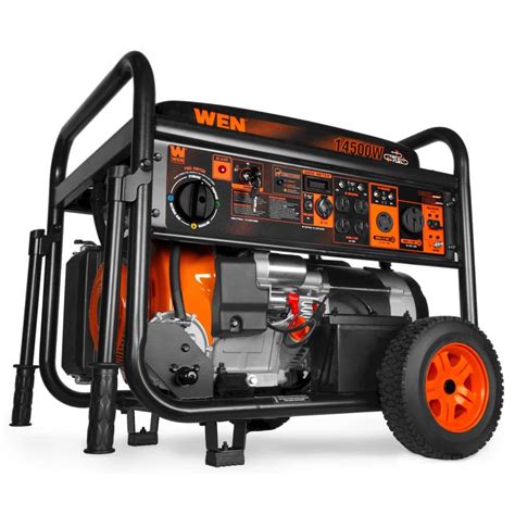WEN 14,500-Watt Electric Switch Gasoline Propane and Natural Gas Tri-Fuel Portable Generator ...