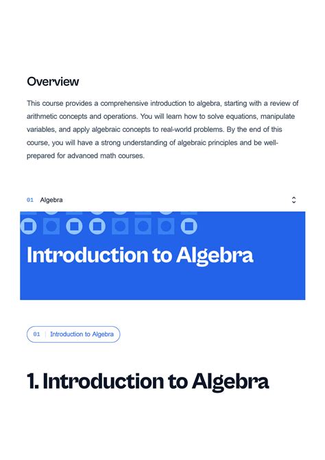 Solution Introduction To Algebra Review Of Arithmetic Concepts And