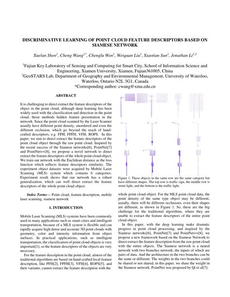 PDF Discriminative Learning Of Point Cloud Feature Descriptors Based On Siamese Network