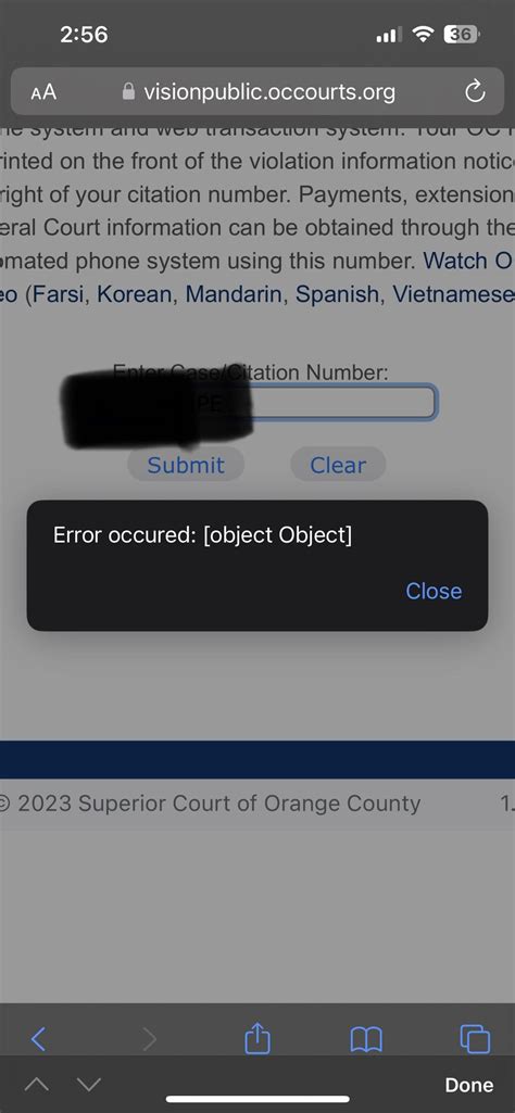 online payment option error r orangecounty