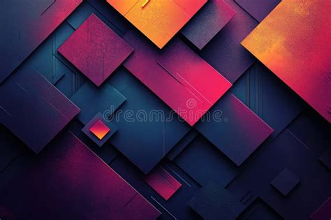 abstract layered shapes create depth and dimension in vibrant colors