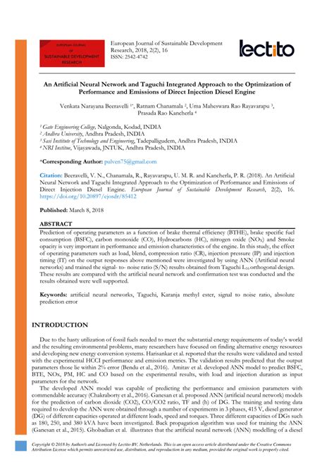 pdf an artificial neural network and taguchi integrated approach to