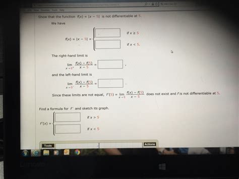 Solved Show That The Function F X X 5 Is Not