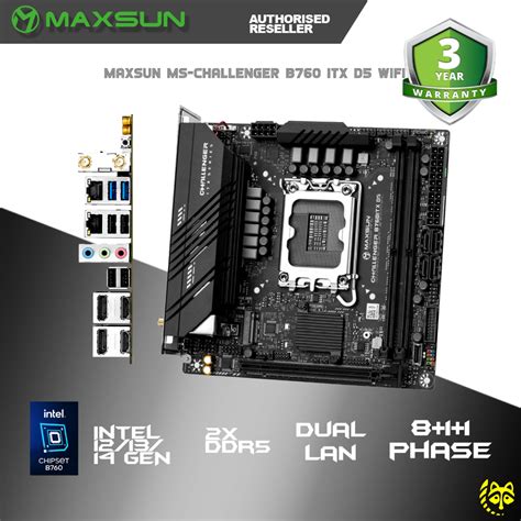 Maxsun Ms Challenger B760 Itx D5 Wifi Shopee Malaysia