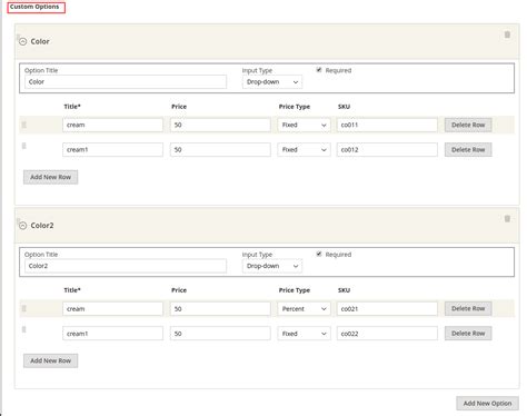 how to mass upload with custom attributes and options