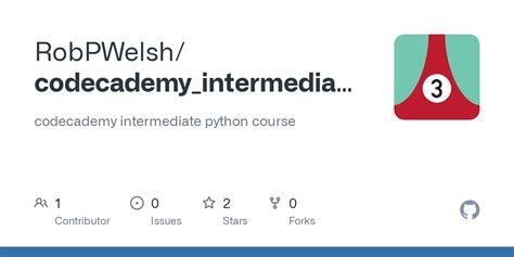 Github Robpwelshcodecademyintermediatepython Codecademy