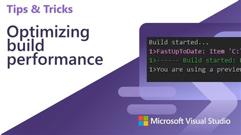 Optimizing Msbuild C Net C Build Performance With Visual Studio Youtube