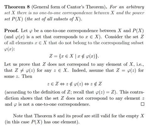 Elementary Set Theory On The General Form Of The Cantors Theorem