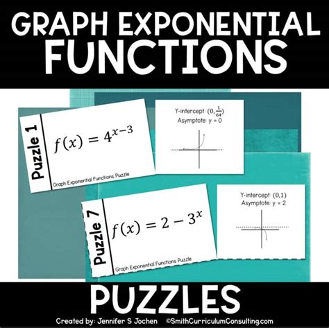 Graph Exponential Functions Puzzles A9c A9d Math Activity Low Prep Matching