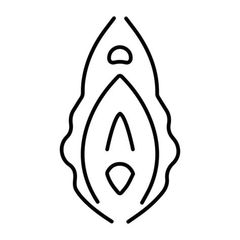 icono del clítoris sobre fondo blanco ilustración vectorial