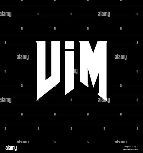 Vim Letter Logo Design For Technology Company Vim Logo Design Black
