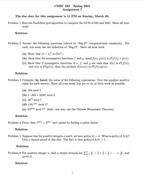 Solved Cmsc 222 Spring 2021 Assignment 7 The Due Date For