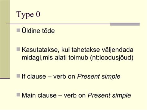 Types Of Conditional Sentences Ettekanne PPT