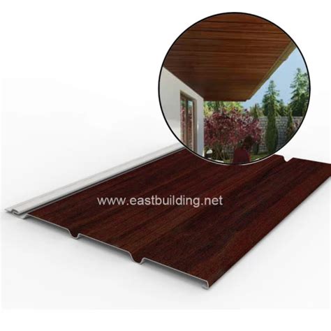 Matt Wood Grain Pvc Soffit Ceiling Panels For Roof Cladding Wall Pvc Soffit Matt Wood Grain