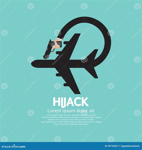 Plane Hijack Concept Abstract Design Stock Vector Illustration Of Terrorism Danger 49724267