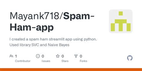 GitHub Mayank Spam Ham App I Created A Spam Ham Streamlit App Using Python Used Library