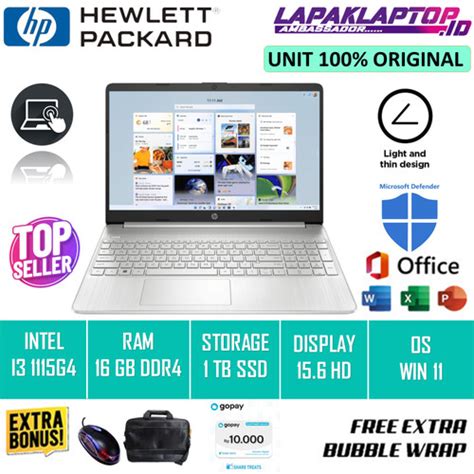 Jual Laptop Hp Intel I G Ram Gb Ssd Gb Nvme Silver Fhd Touch Gb Tb Ssd