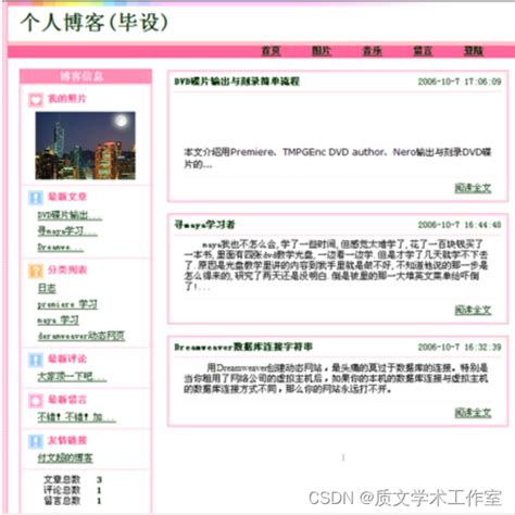 asp 博客网站系统的设计与实现（论文 源码） nueve 基于asp net简易博客网站的设计与实现 csdn博客